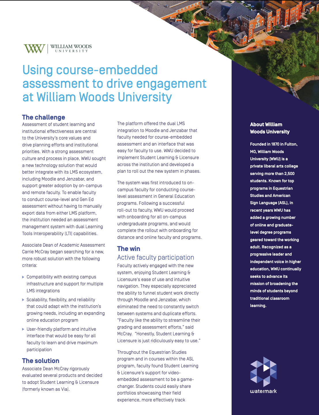 Watermark Student Learning & Licensure